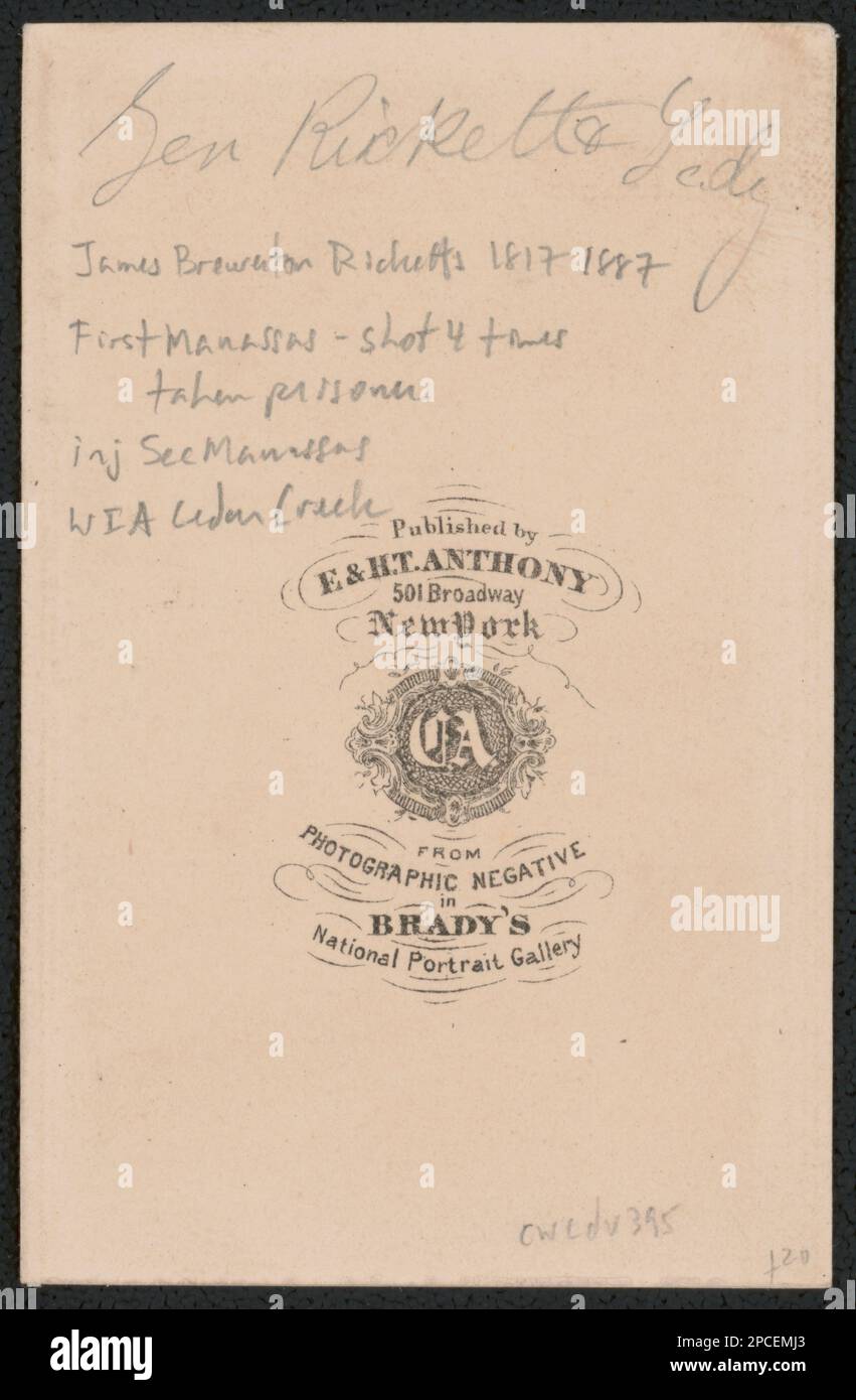 General James B. Ricketts in Union uniform and his wife, Frances ...