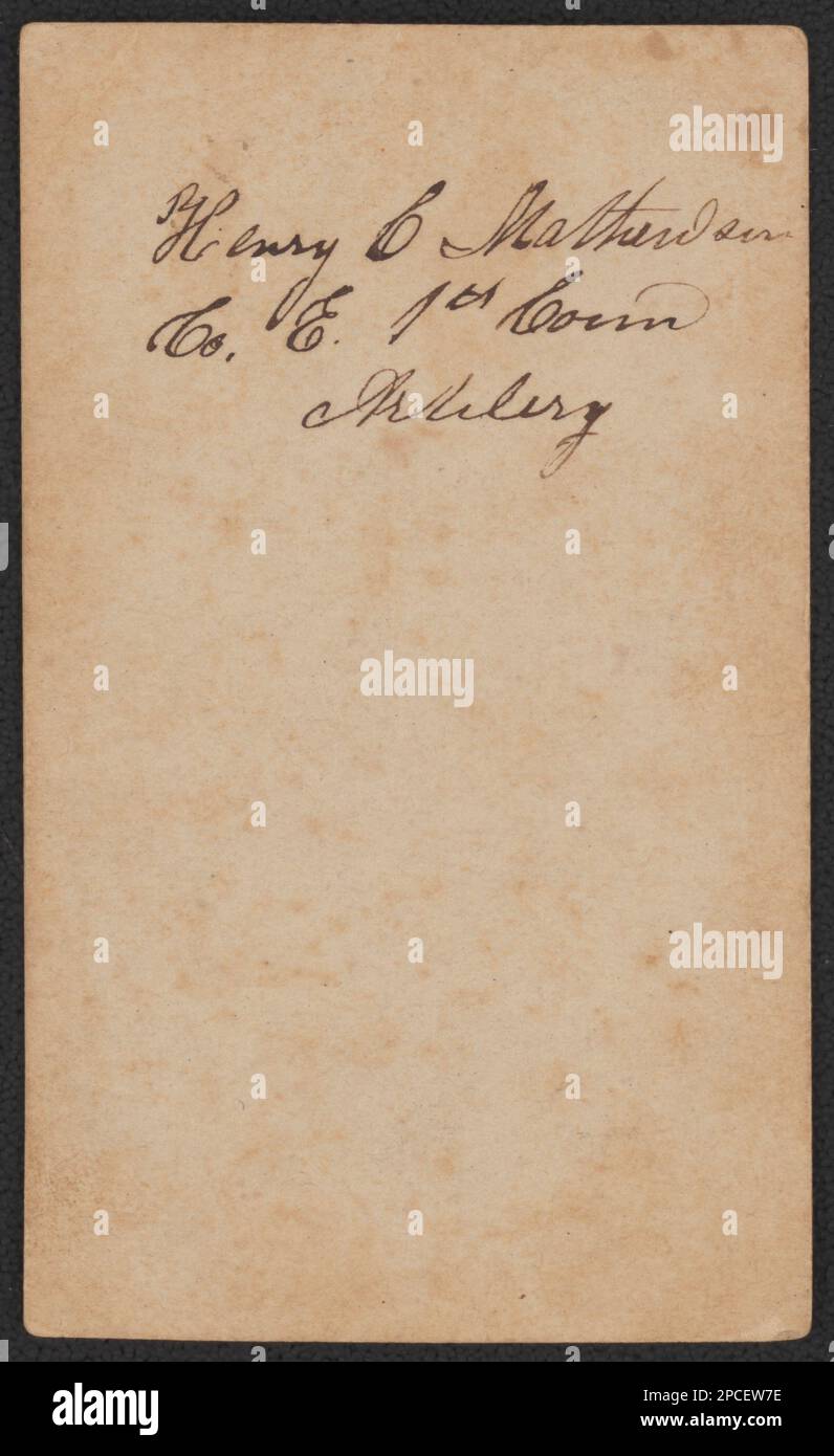 Private Henry Carpenter Matthewson of Co. E, 1st Connecticut Heavy ...