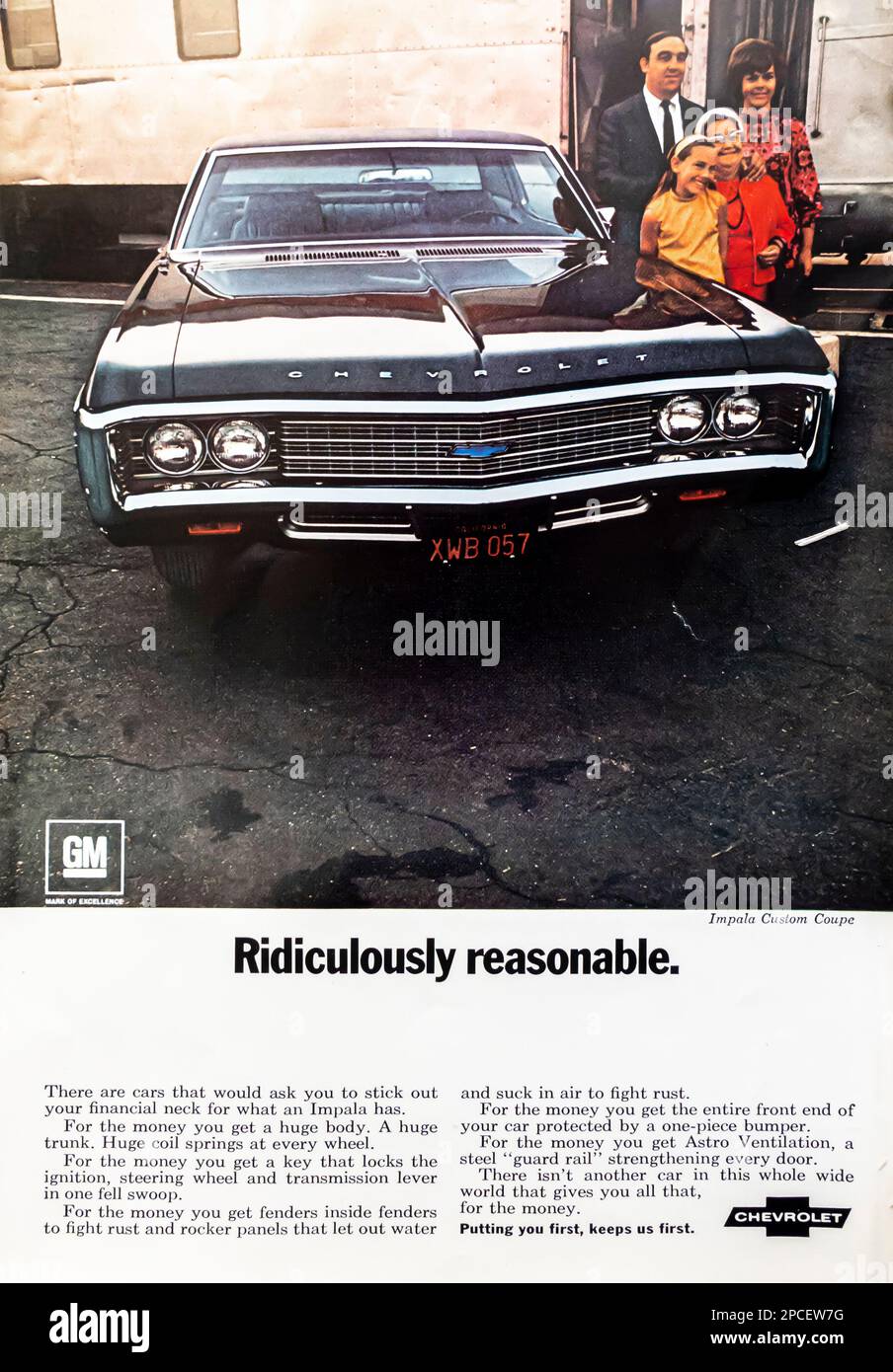 Chevrolet Impala custom coupe advert in a Natgeo magazine June 1969 ...