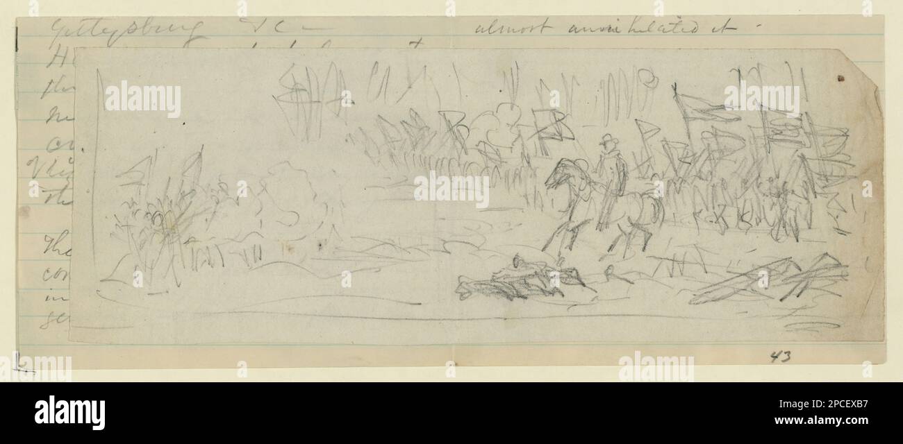 A Corps going into battle: possibly General Warren's V Corps at Mine ...