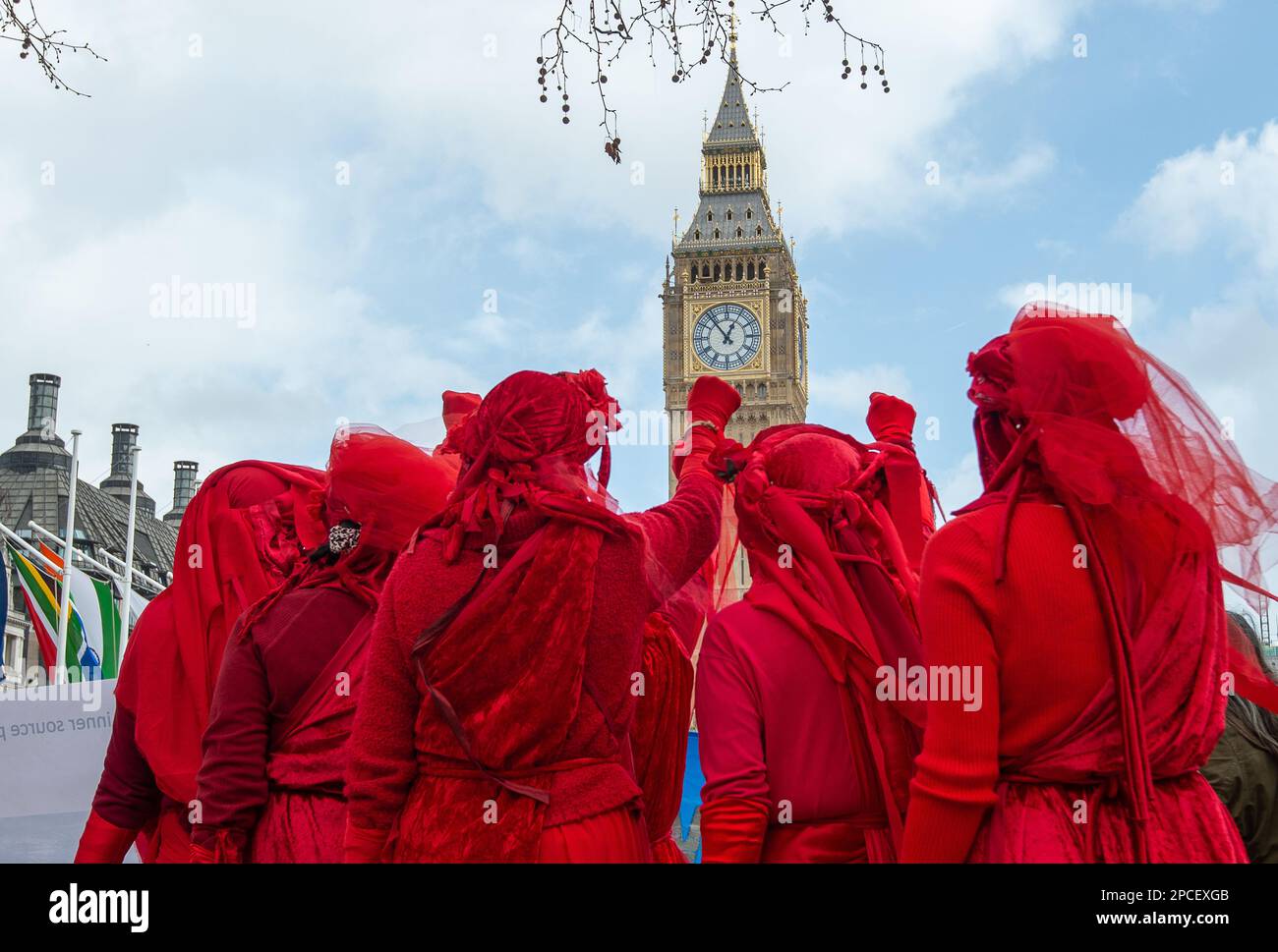 London, UK. 13th March, 2023. The Red Rebels Brigade (pictured) joined ...