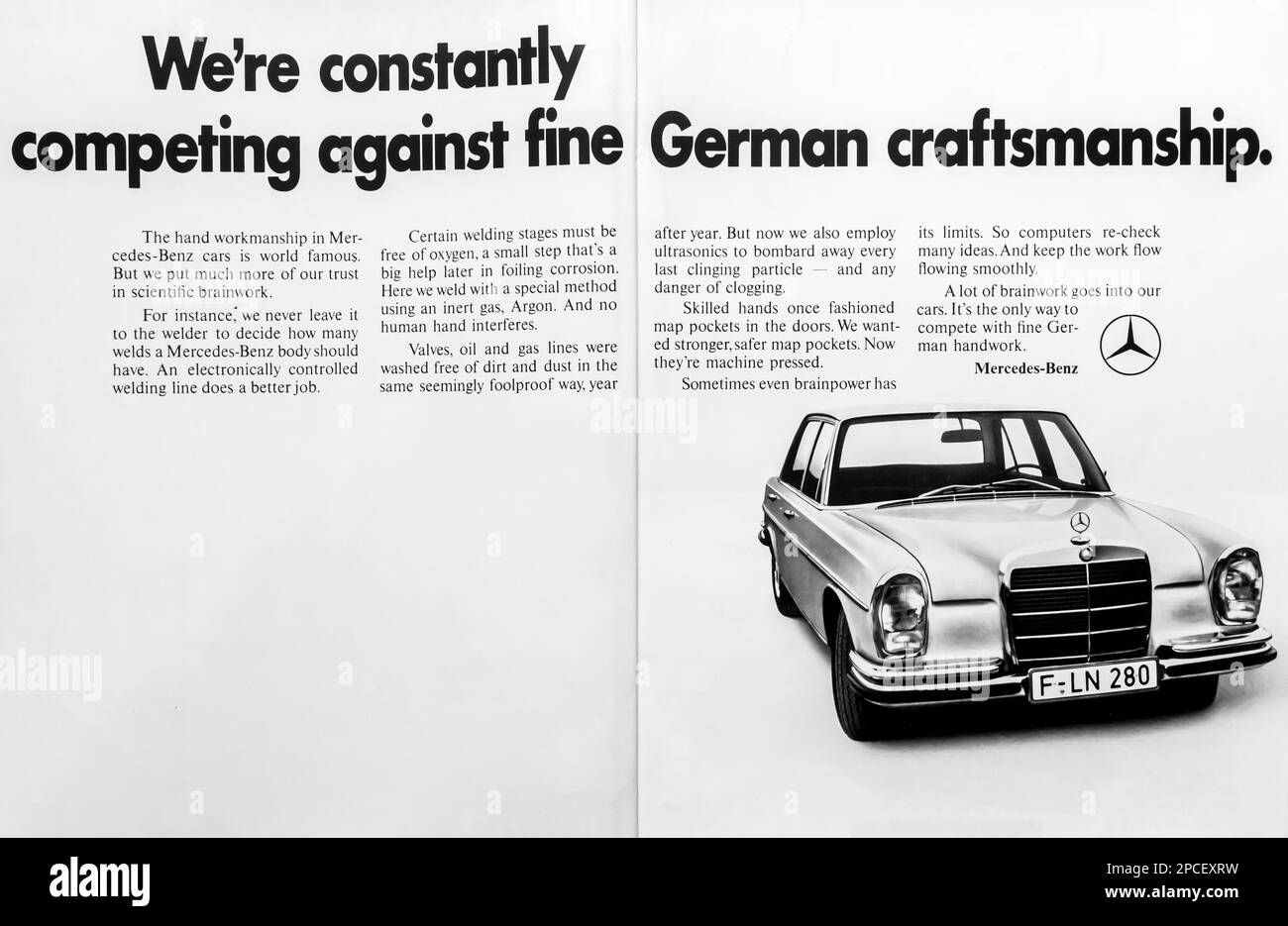 Mercedes-Benz advert in a Natgeo magazine June 1969 Stock Photo - Alamy