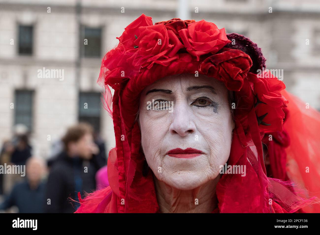 London, UK. 13th March, 2023. The Red Rebels Brigade (pictured) joined ...