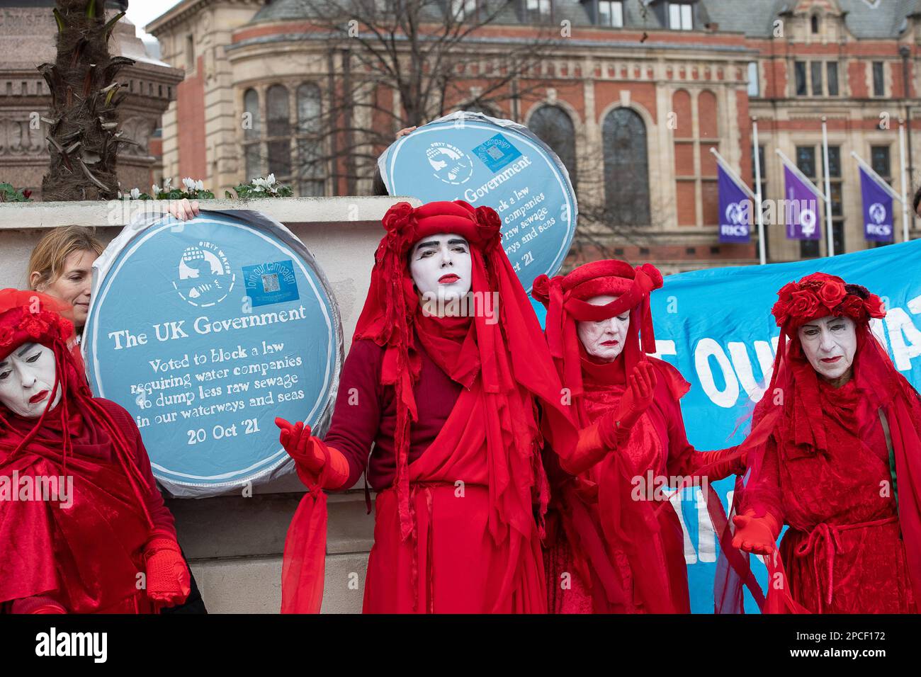 London, UK. 13th March, 2023. The Red Rebels Brigade (pictured) joined ...