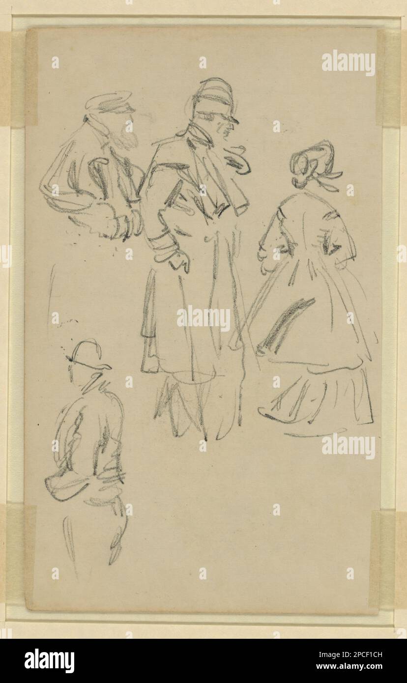 Faces in a crowd. Morgan collection of Civil War drawings. Women, 1860 ...