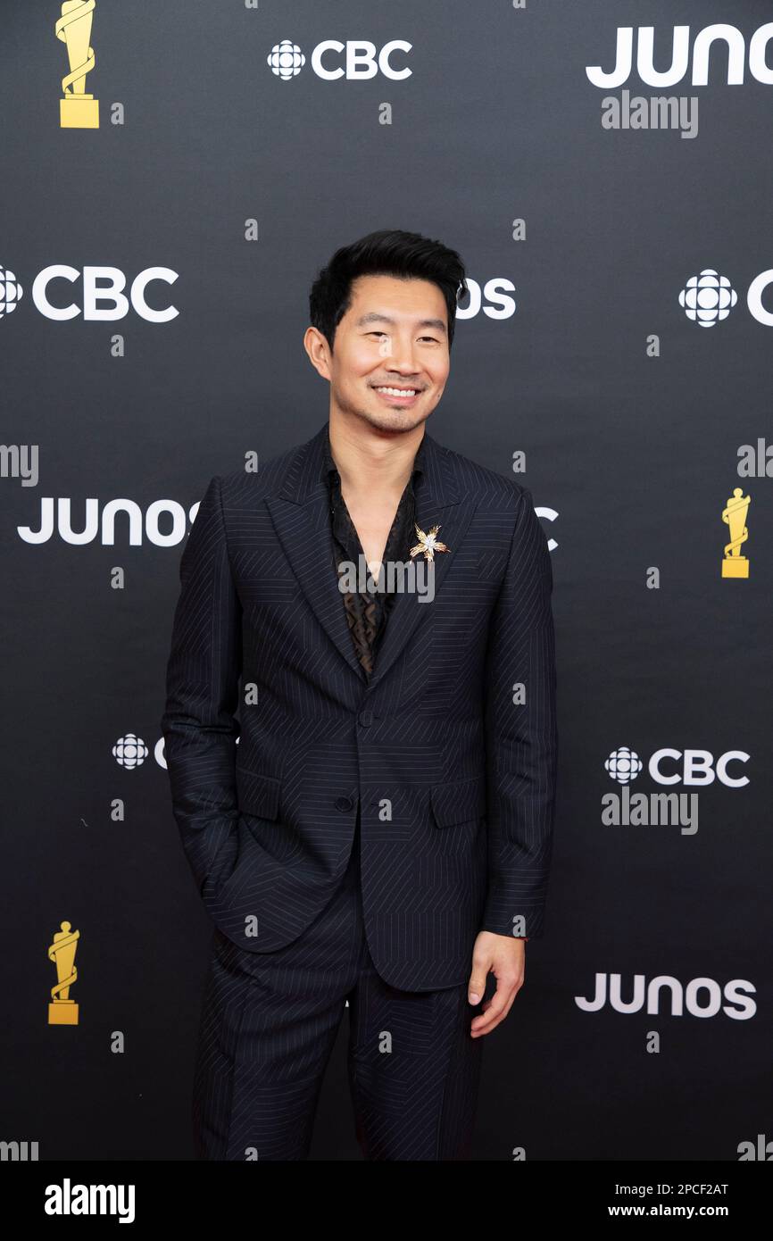 Host Simu Liu arrives on the red carpet for the Juno Awards in Edmonton ...