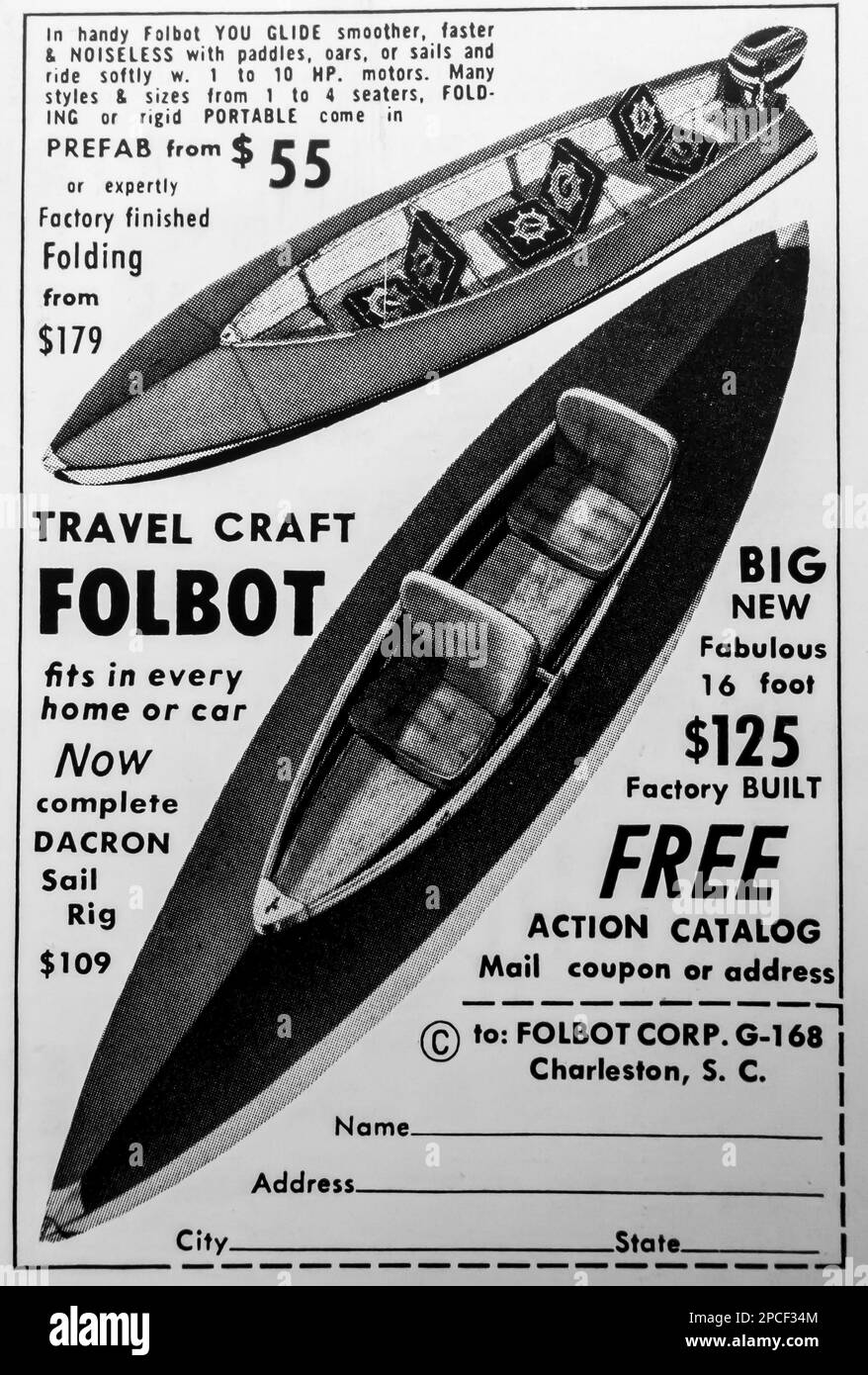 Folding boat advert hi-res stock photography and images - Alamy