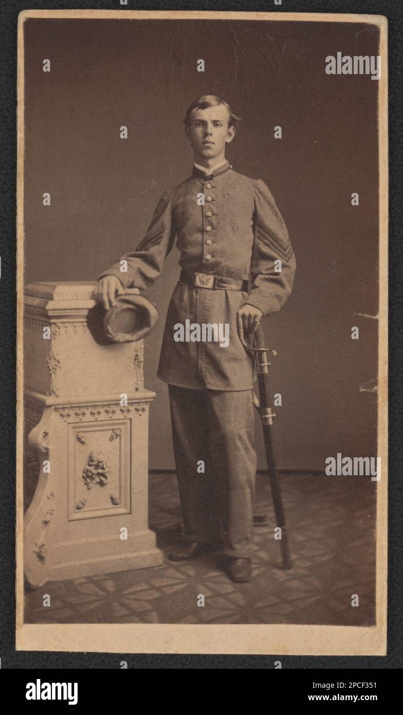 Unidentified sergeant in Confederate uniform with sword. Liljenquist ...
