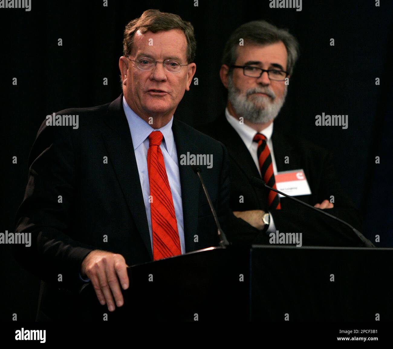 Tim Solso, left, chairman and chief executive officer and Joe Loughrey ...