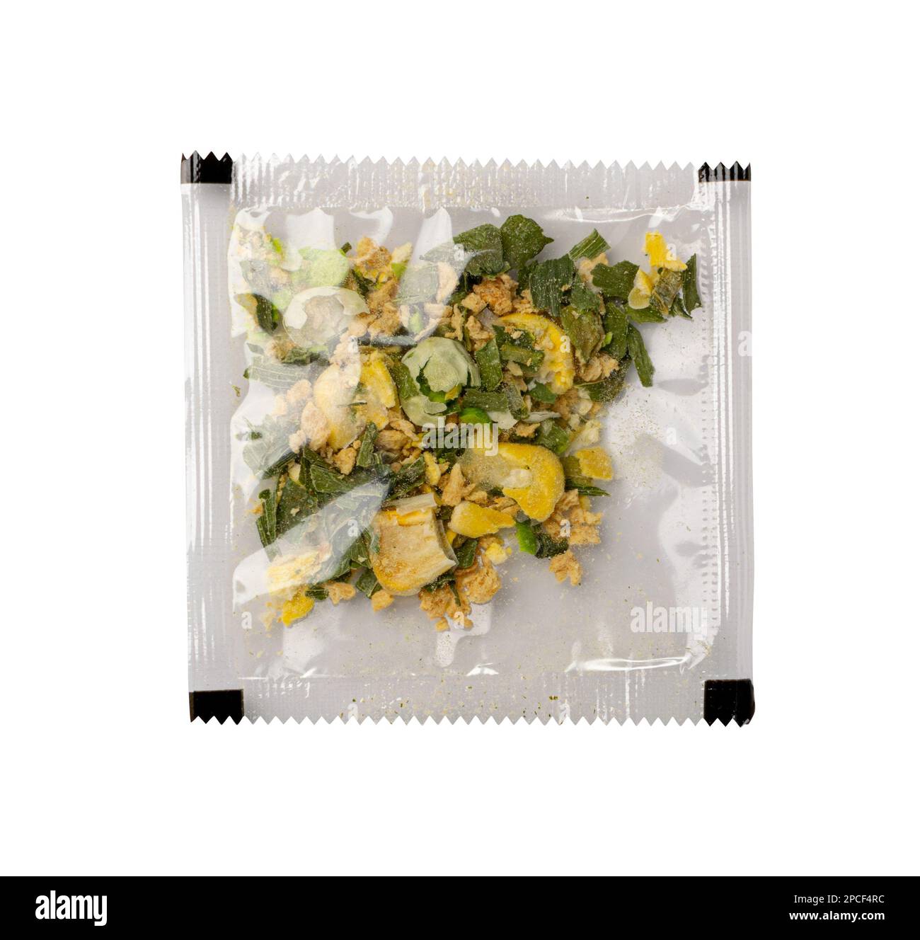 Small Spice Pouch Isolated, Dried Vegetables and Herbs Mix in Plastic ...