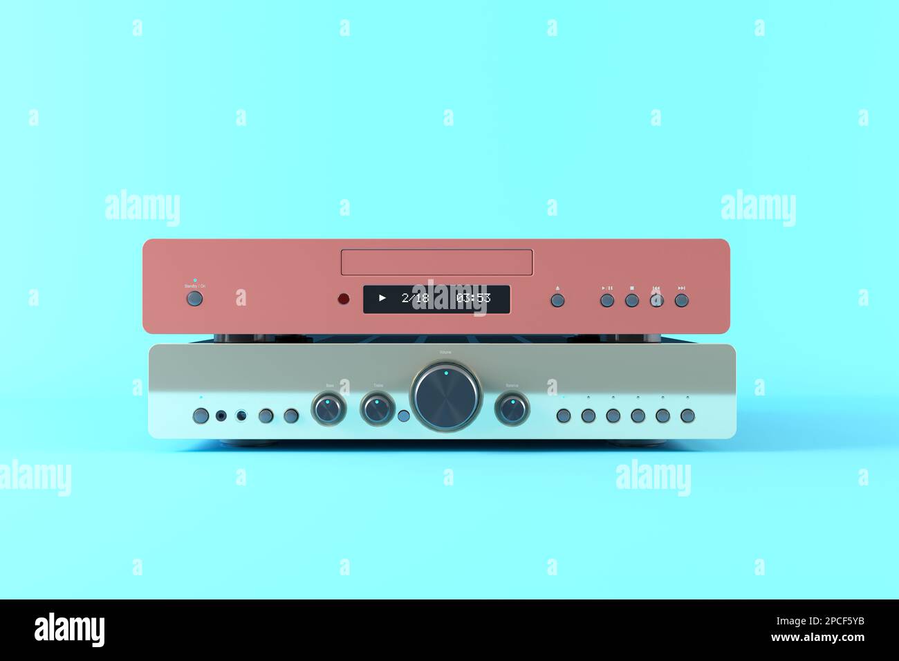 Vintage square-shaped DVD player. Retro dvd disc player with LED ...