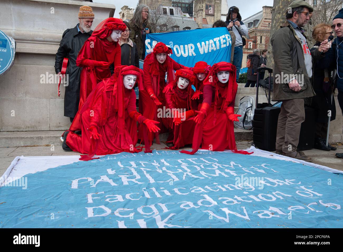 London, UK. 13th March, 2023. The Red Rebels Brigade (pictured) joined ...