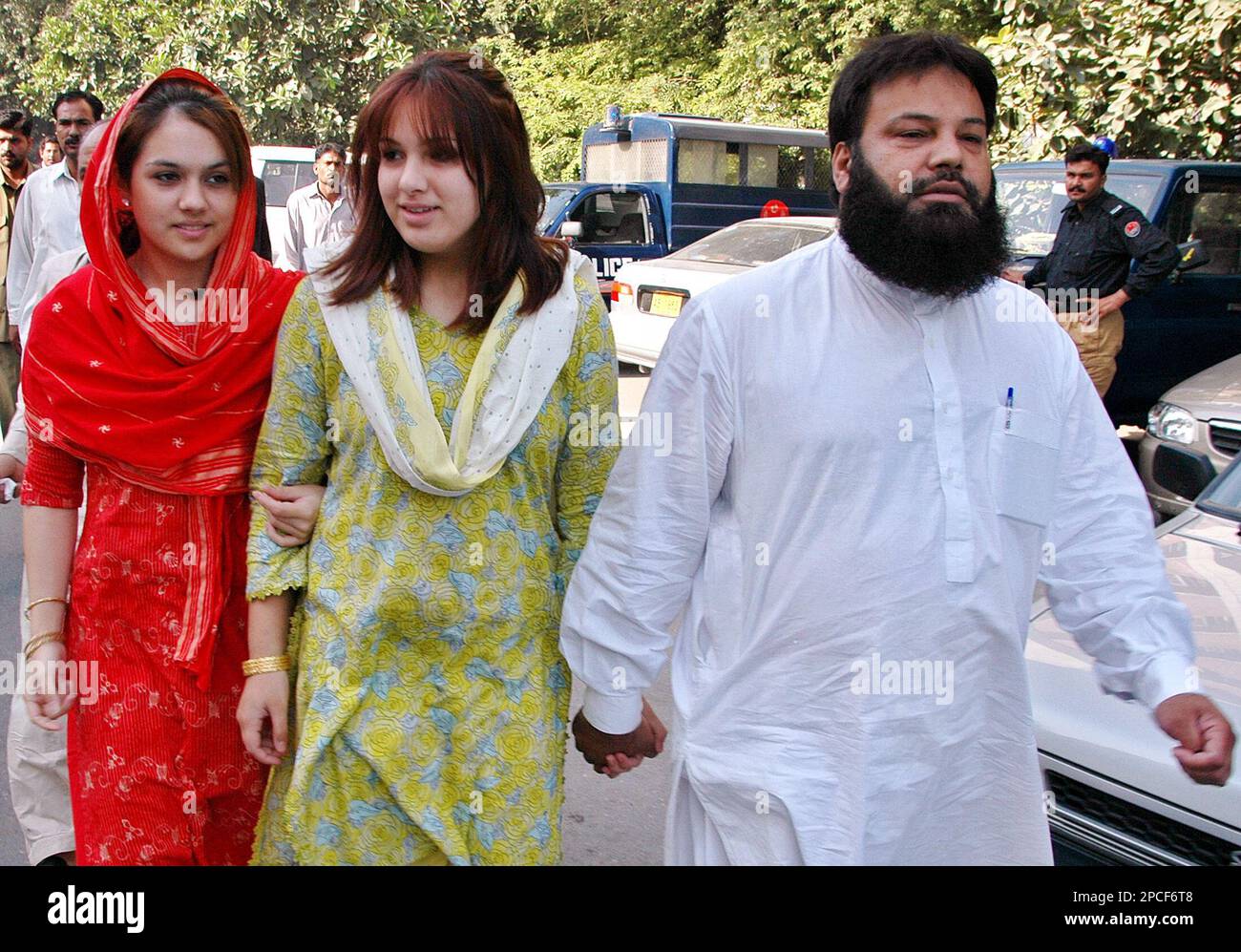 Scottish girl Molly Campbell also called Misbah Iram Ahmed Rana, center ...