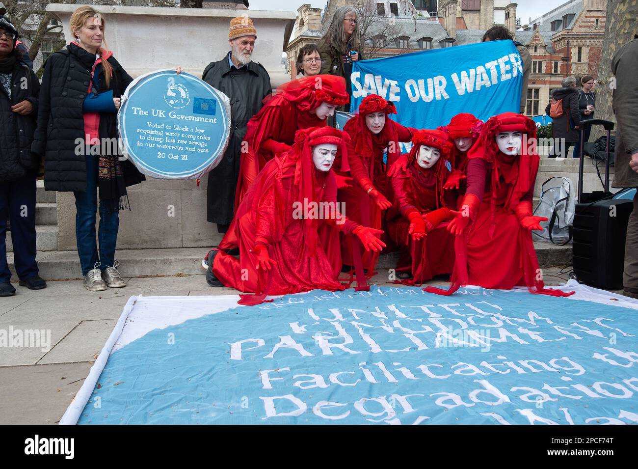 London, UK. 13th March, 2023. The Red Rebels Brigade (pictured) joined ...