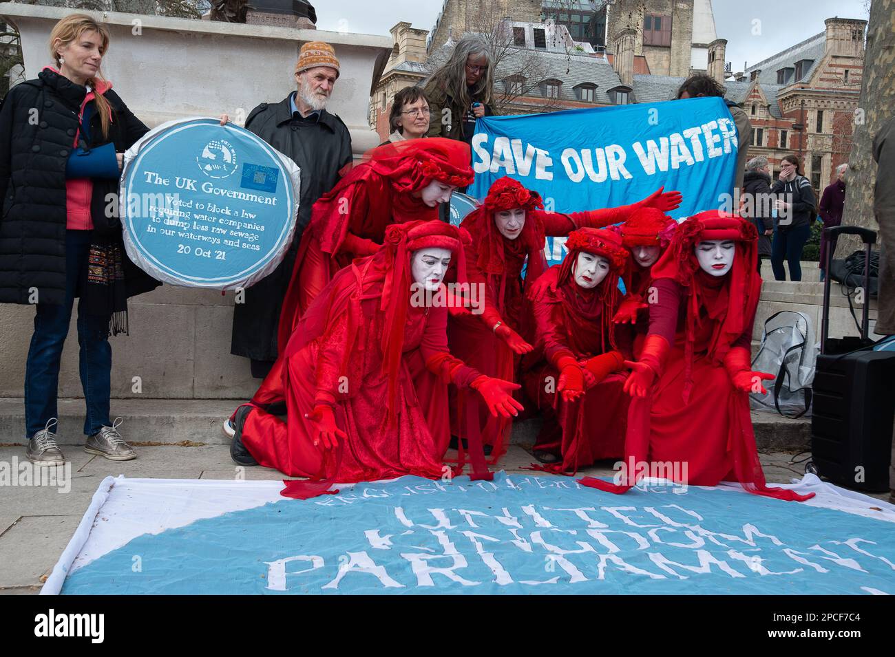 London, UK. 13th March, 2023. The Red Rebels Brigade (pictured) joined ...