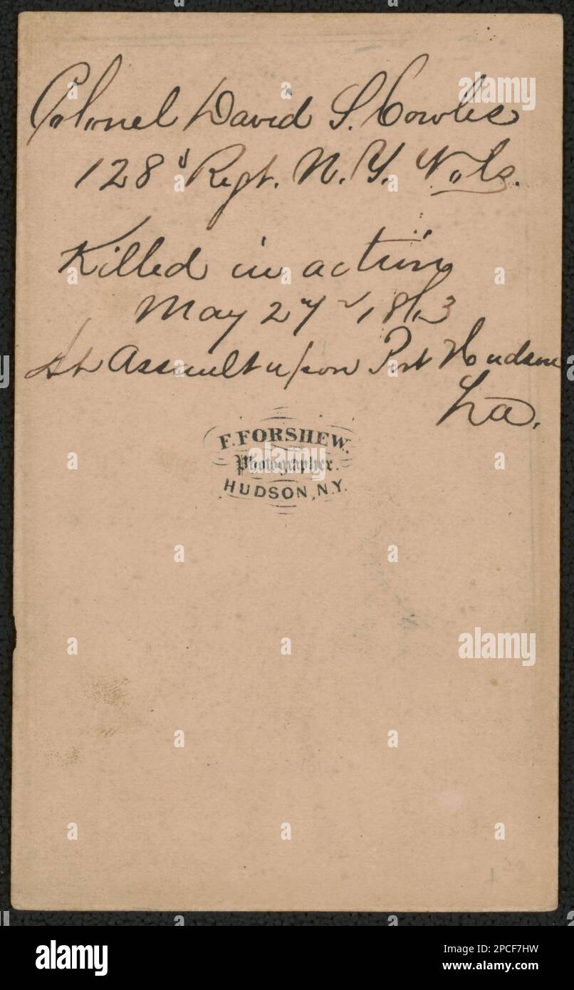 Colonel David Smith Cowles of 128th New York Infantry Regiment in ...