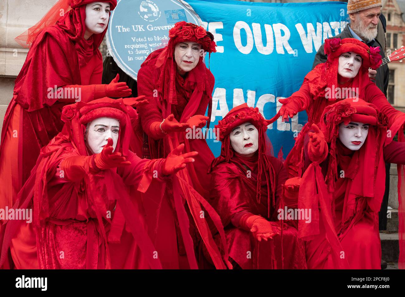 London, UK. 13th March, 2023. The Red Rebels Brigade (pictured) joined ...