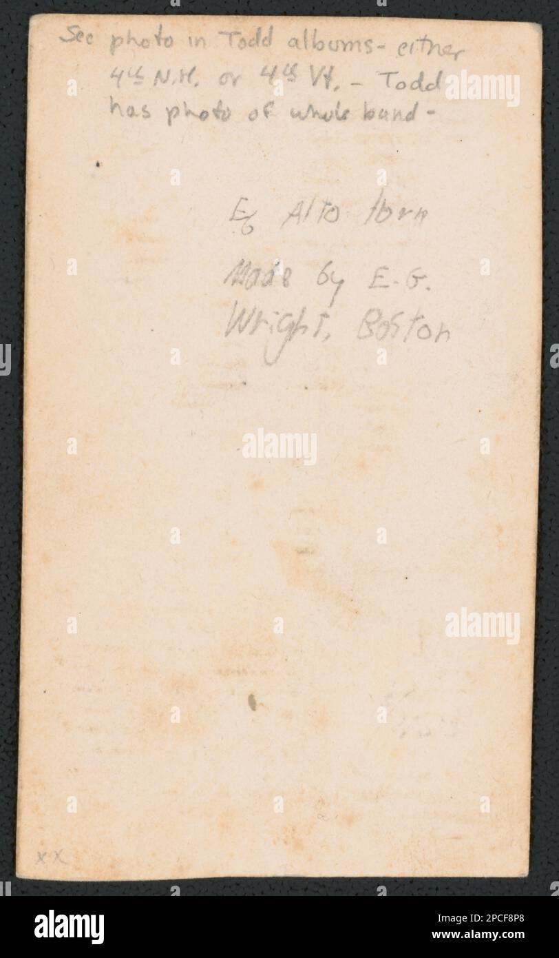 Unidentified soldier in Union uniform with "4" on jacket, holding ...