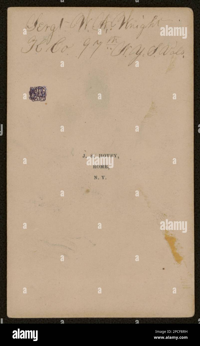 First Lieutenant William A. Wright of Cos. K and C, 97th New York Infantry Regiment in uniform ...