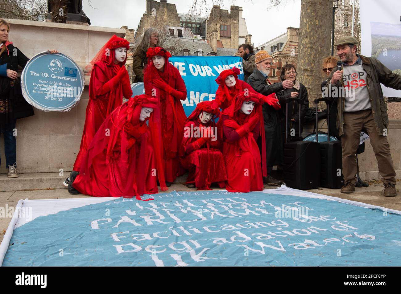 London, UK. 13th March, 2023. The Red Rebels Brigade (pictured) joined ...