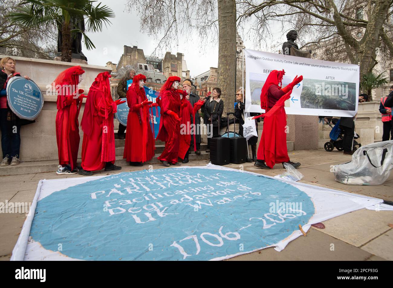 London, UK. 13th March, 2023. The Red Rebels Brigade (pictured) joined ...