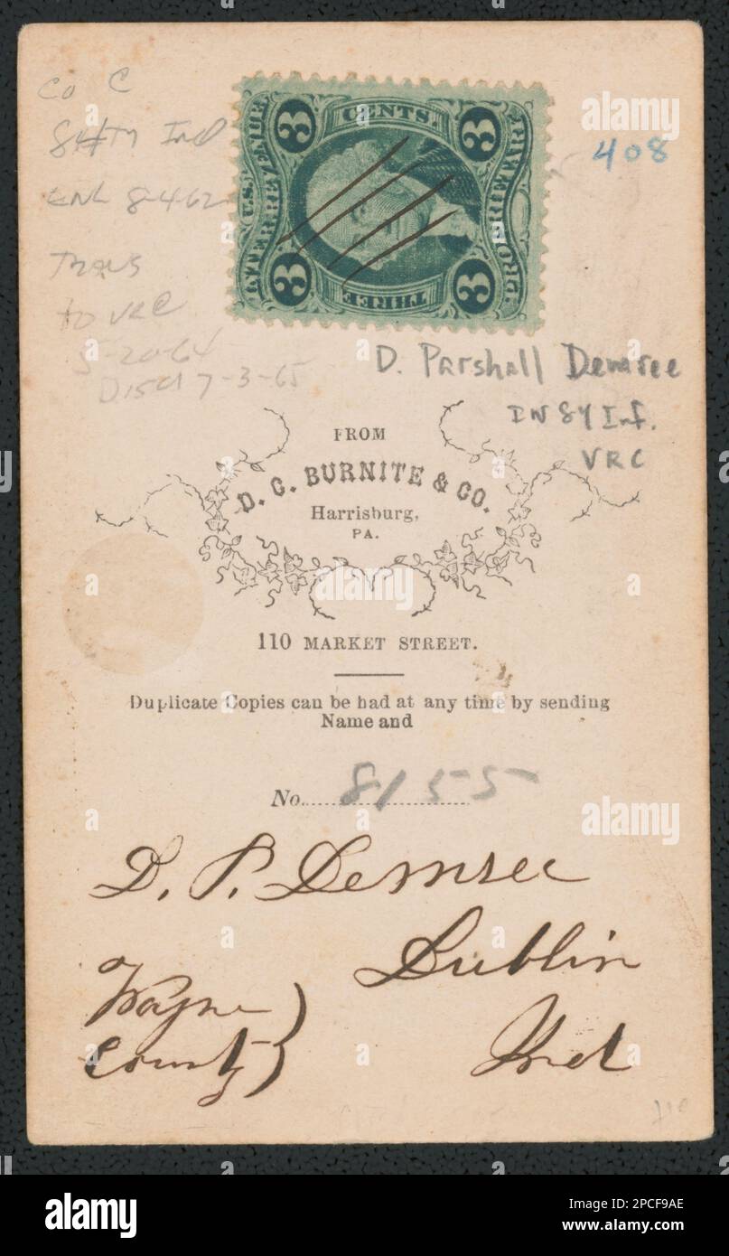 Corporal David Parshall Demree of Co. C, 84th Indiana Infantry Regiment ...