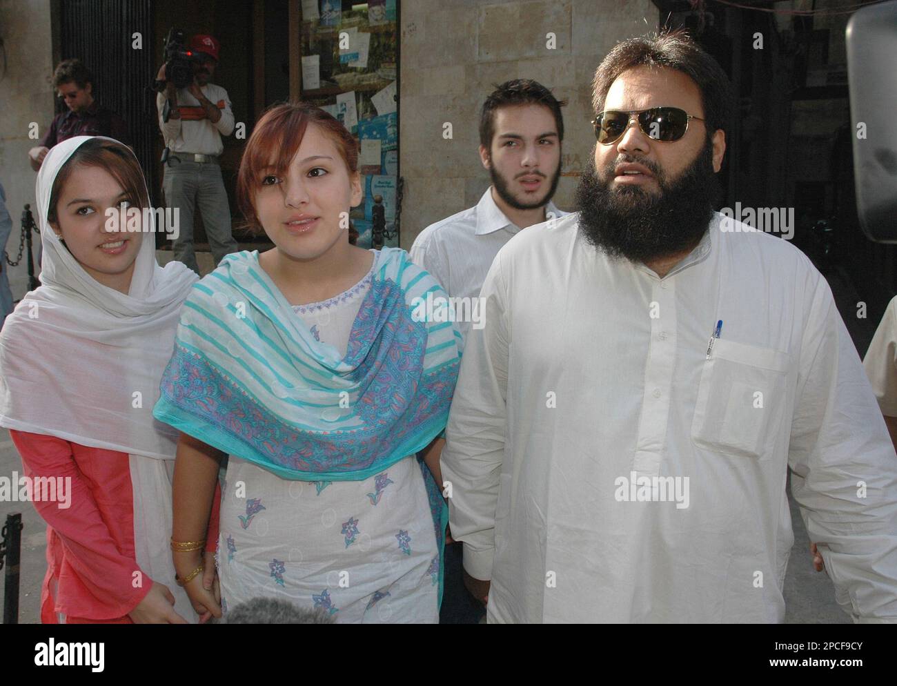 Scottish girl Molly Campbell also called Misbah Iram Ahmed Rana, center ...