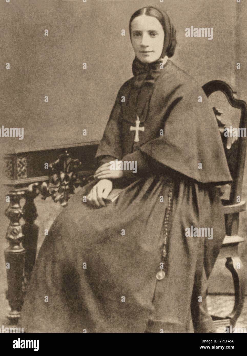 1880 , ITALY : The italian-american Santa FRANCESCA Saverio CABRINI ...