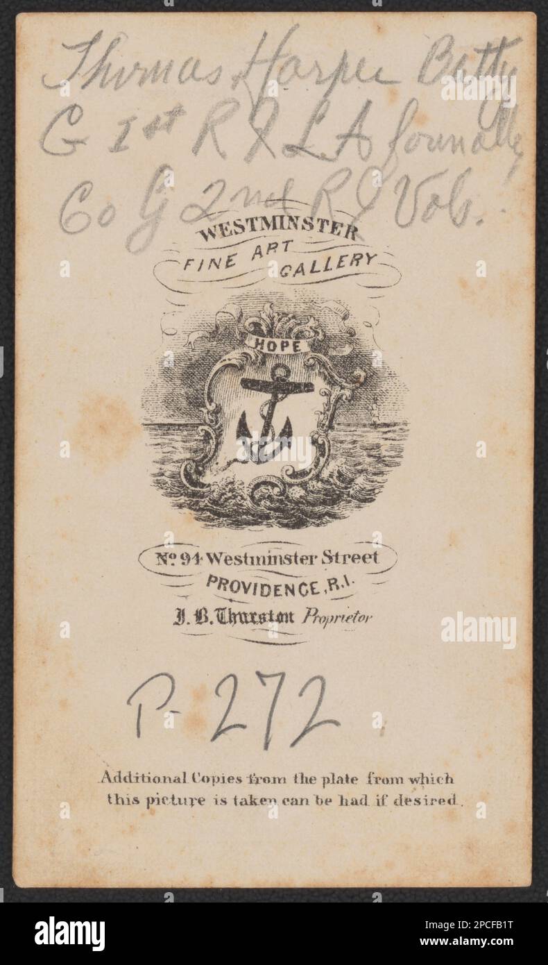 Private Thomas Harper of Co. G, 2nd Rhode Island Infantry Regiment and ...