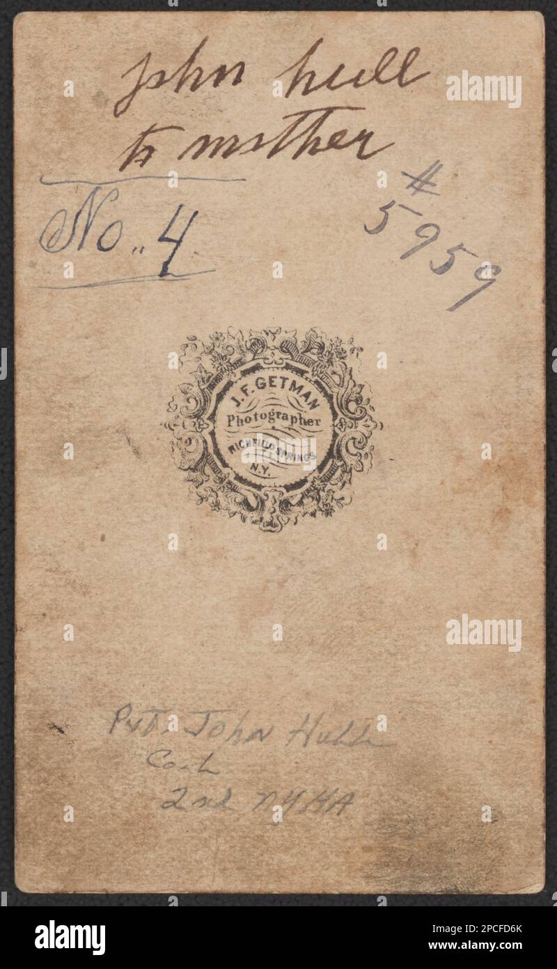 Private John Hull of Co. L, 2nd New York Heavy Artillery Regiment in ...