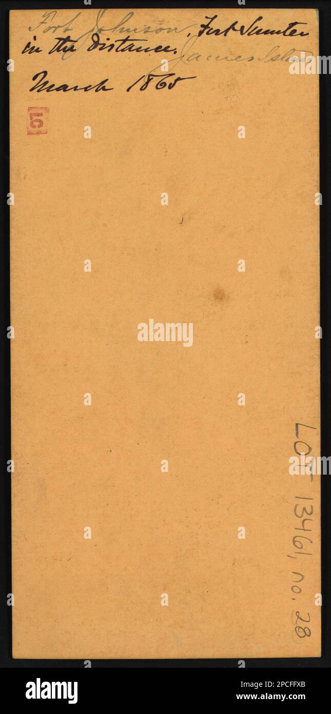 Fort Johnson. Fort Sumter in the distance. James Island, March, 1865 ...