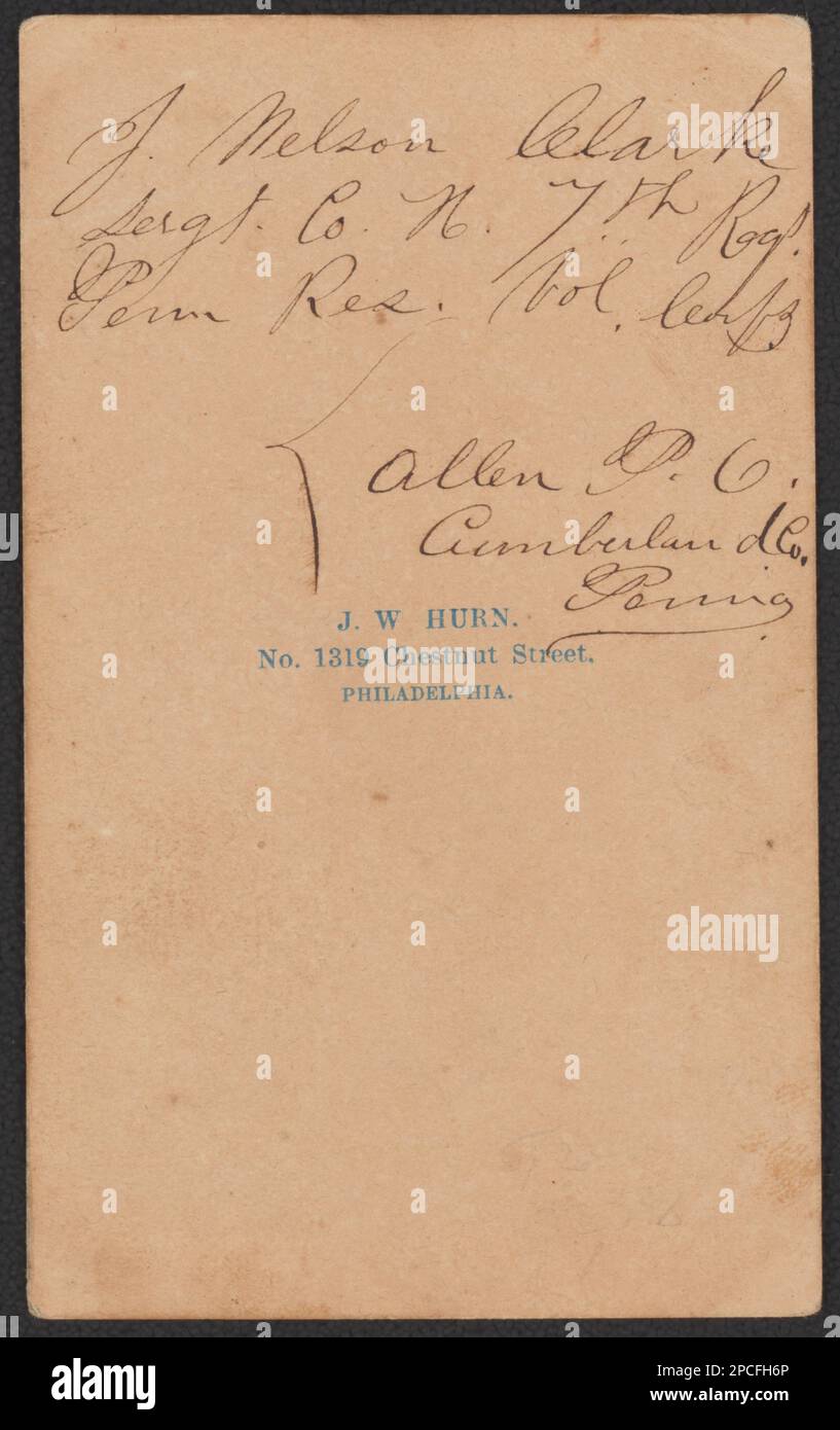 Sergeant Joseph Nelson Clark of Co. H, 36th Pennsylvania Infantry ...