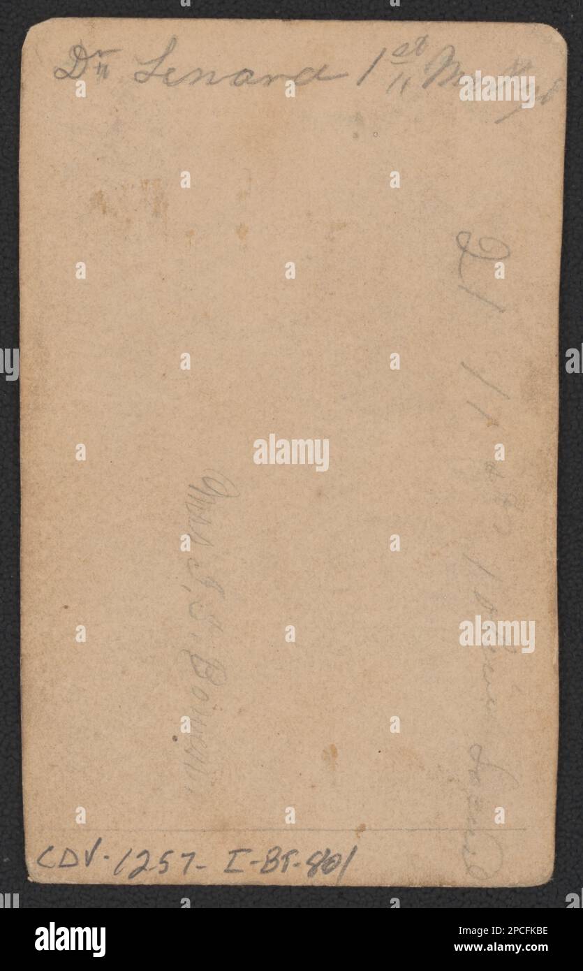 Surgeon Joseph S. Leonard, 1st Missouri Infantry Regiment in uniform ...