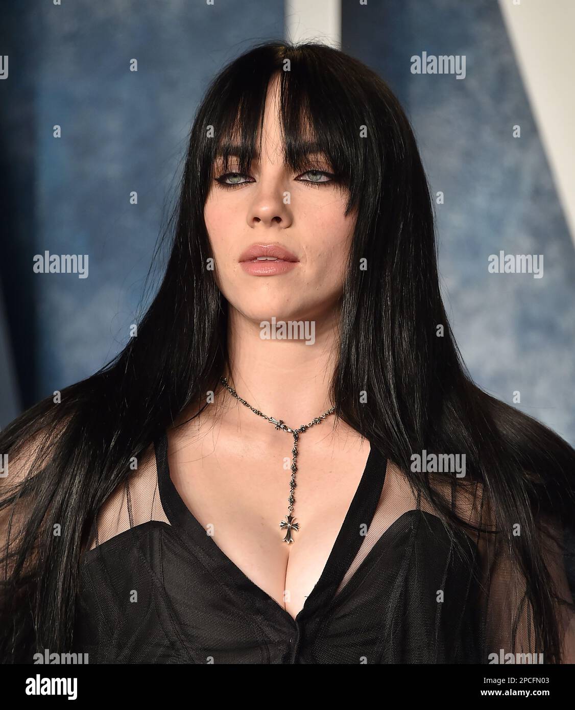 Billie Eilish arriving at the Vanity Fair Oscar Party held at the ...
