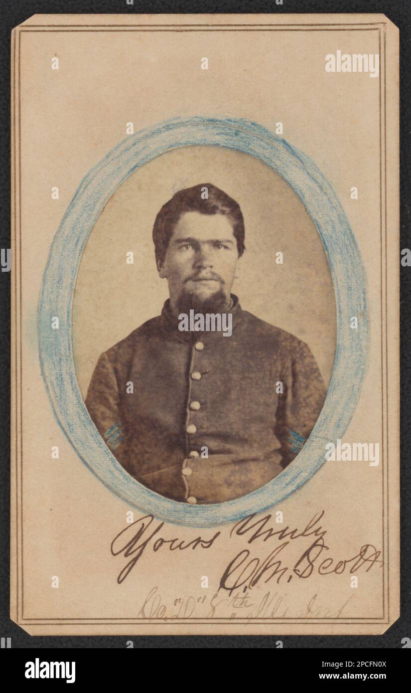 Sergeant Curtis M. Scott of Co. D, 8th Illinois Infantry Regiment in ...