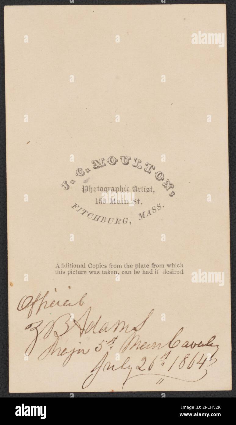 Major Zabdiel Boyleston Adams of Co. L, 2nd Massachusetts Cavalry ...