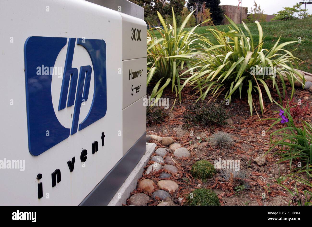 An exterior view of Hewlett-Packard Co. headquarters is seen in Palo ...