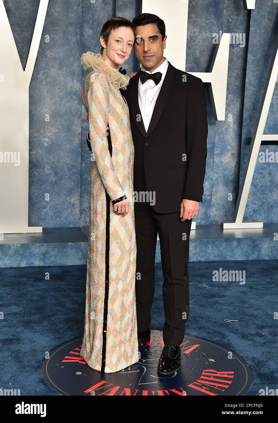 Andrea Riseborough and Karim Saleh arriving at the Vanity Fair Oscar ...