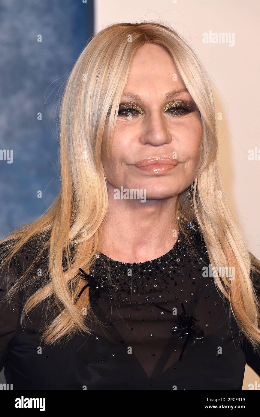 LOS ANGELES - MAR 12: Donatella Versace at the 2023 Vanity Fair Oscar ...