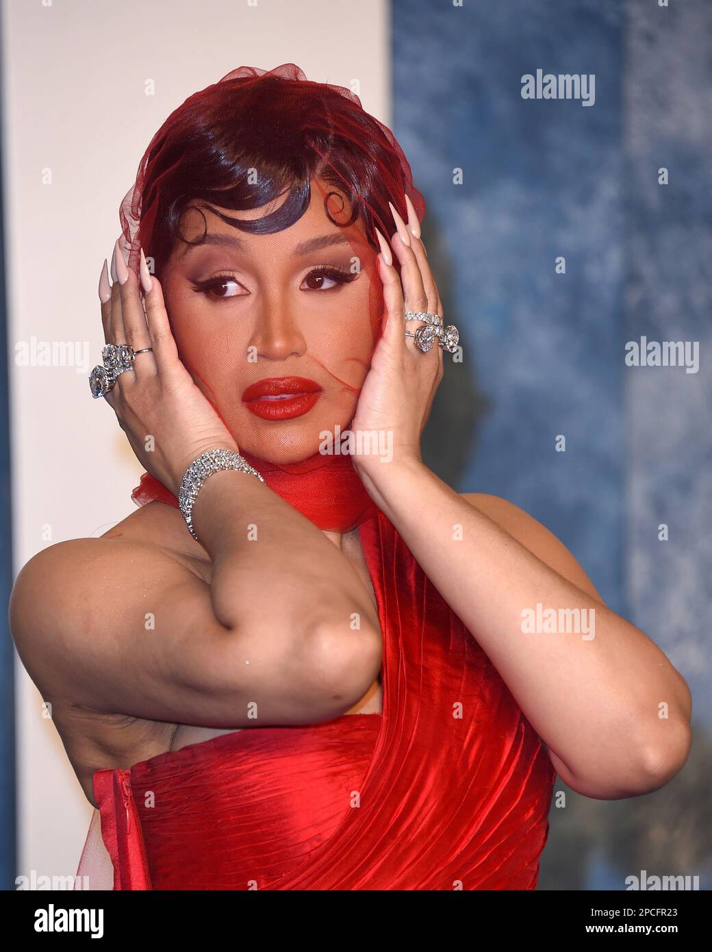 LOS ANGELES - MAR 12: Cardi B at the 2023 Vanity Fair Oscar Party at ...