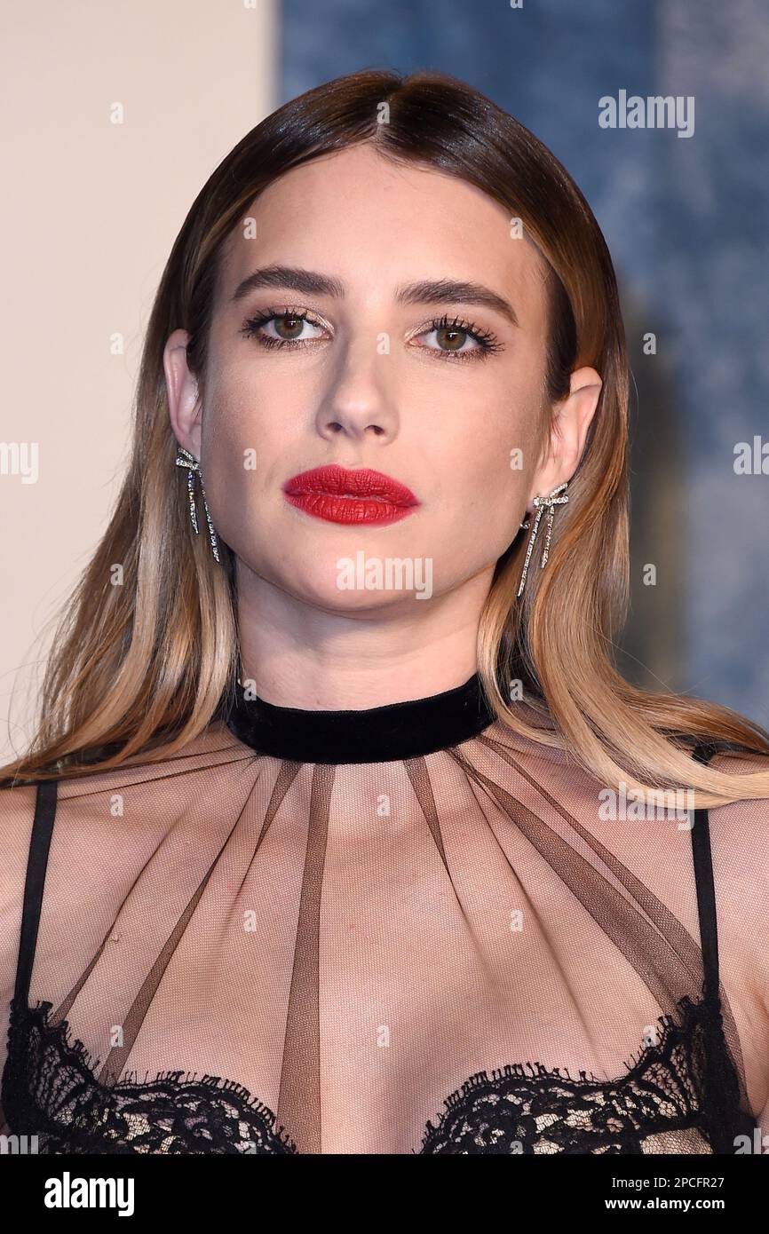 LOS ANGELES - MAR 12: Emma Roberts at the 2023 Vanity Fair Oscar Party ...