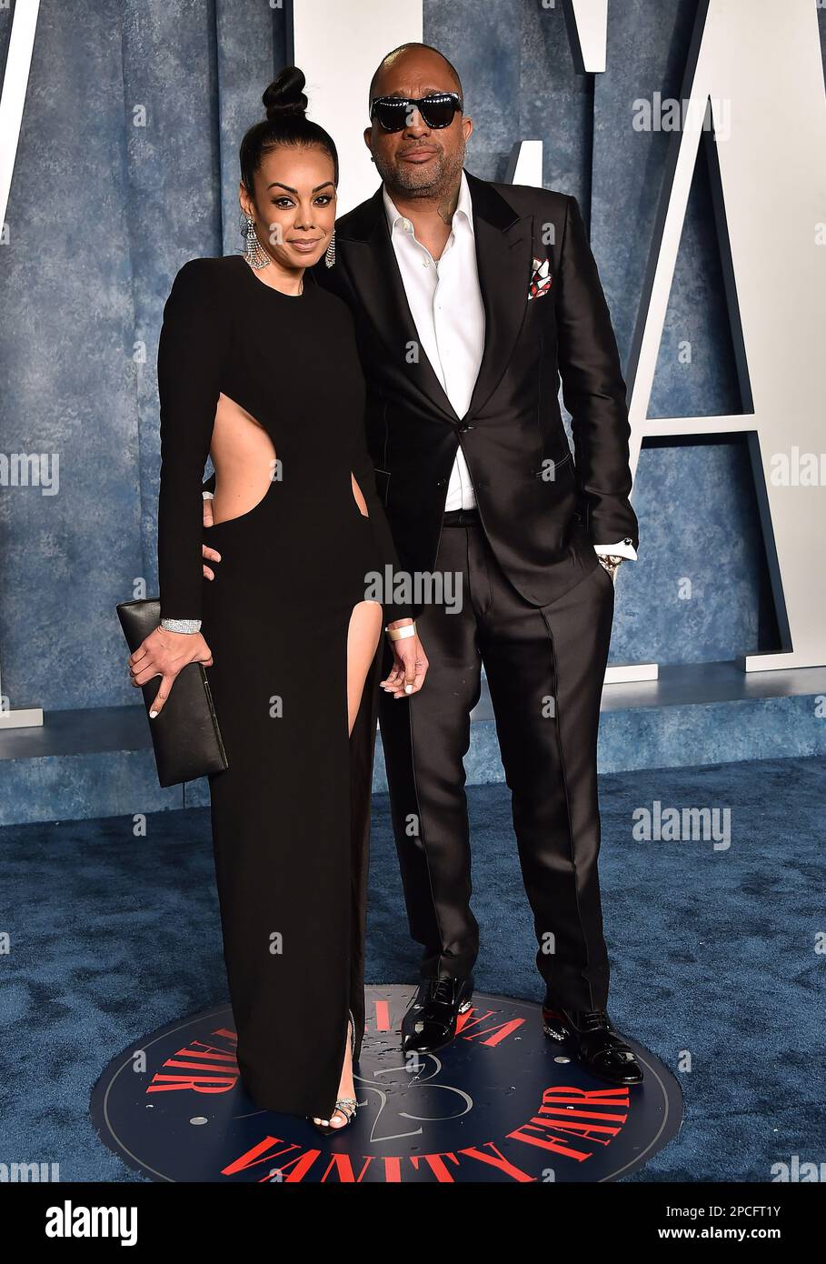 Brandi Padilla and Kenya Barris arriving at the Vanity Fair Oscar Party ...