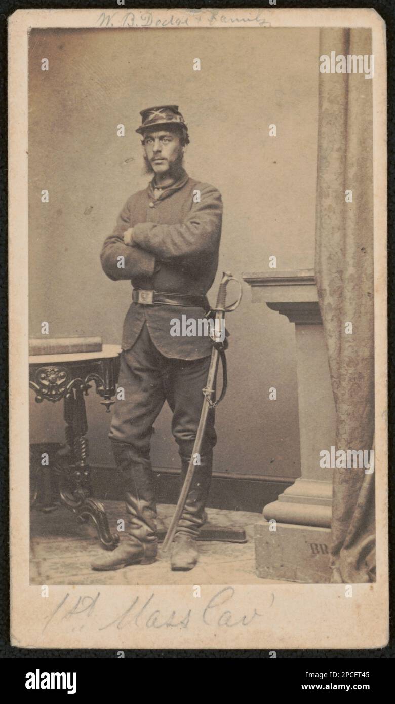 Unidentified soldier of 1st Massachusetts Cavalry Regiment in Union ...
