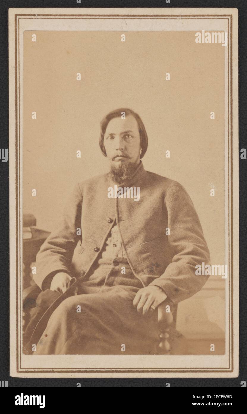 Private Frank (Francis) Marion Battle of Co. B, 20th Tennessee Infantry Regiment in uniform ...
