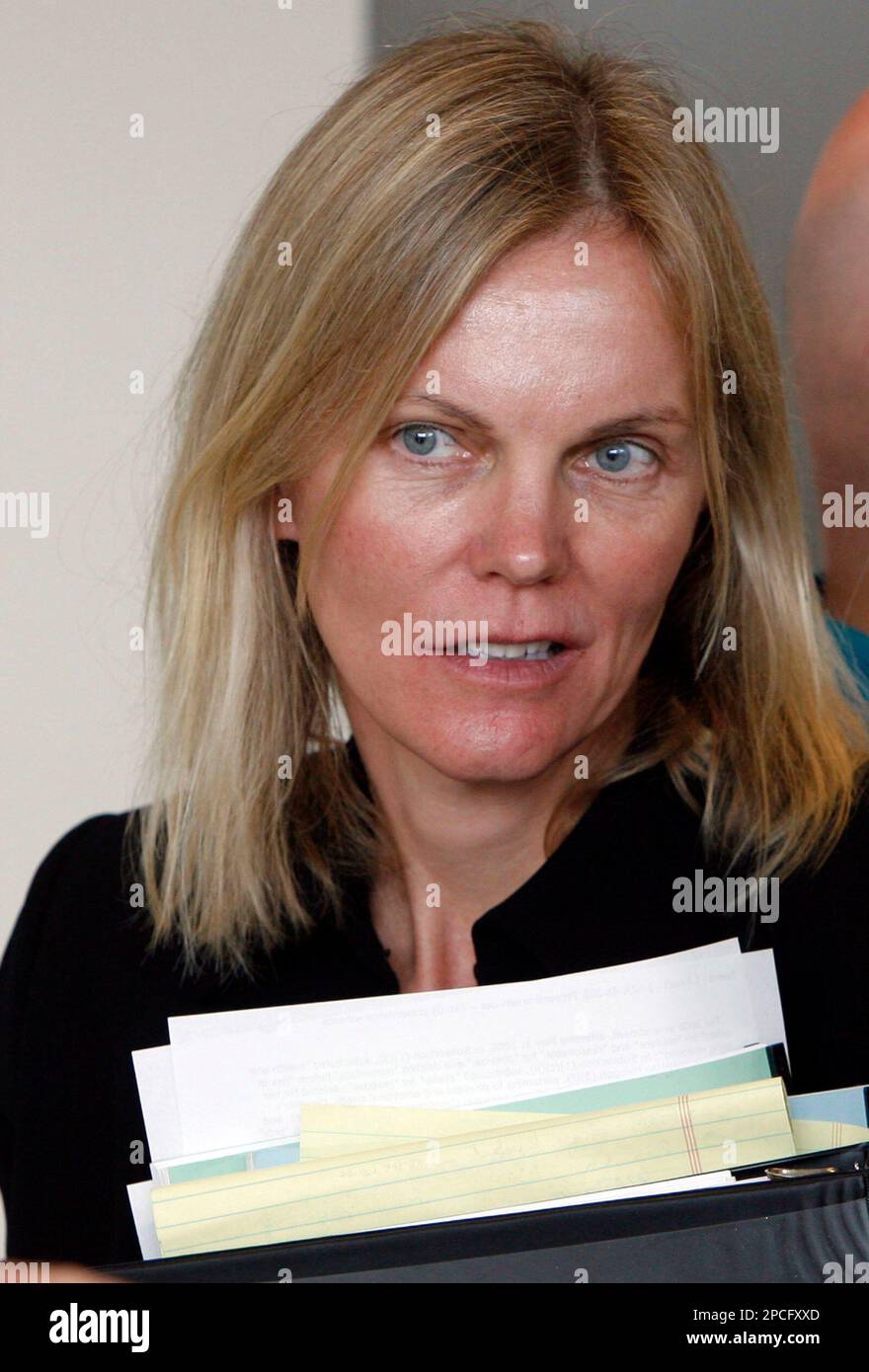 Martha Pierce, an attorney with the guardian ad litem's office, looks ...