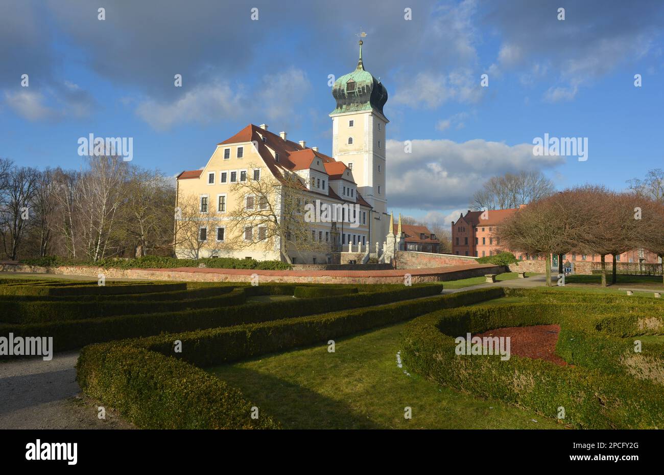 Garden and castle in Delitzsch, Germany Stock Photo - Alamy