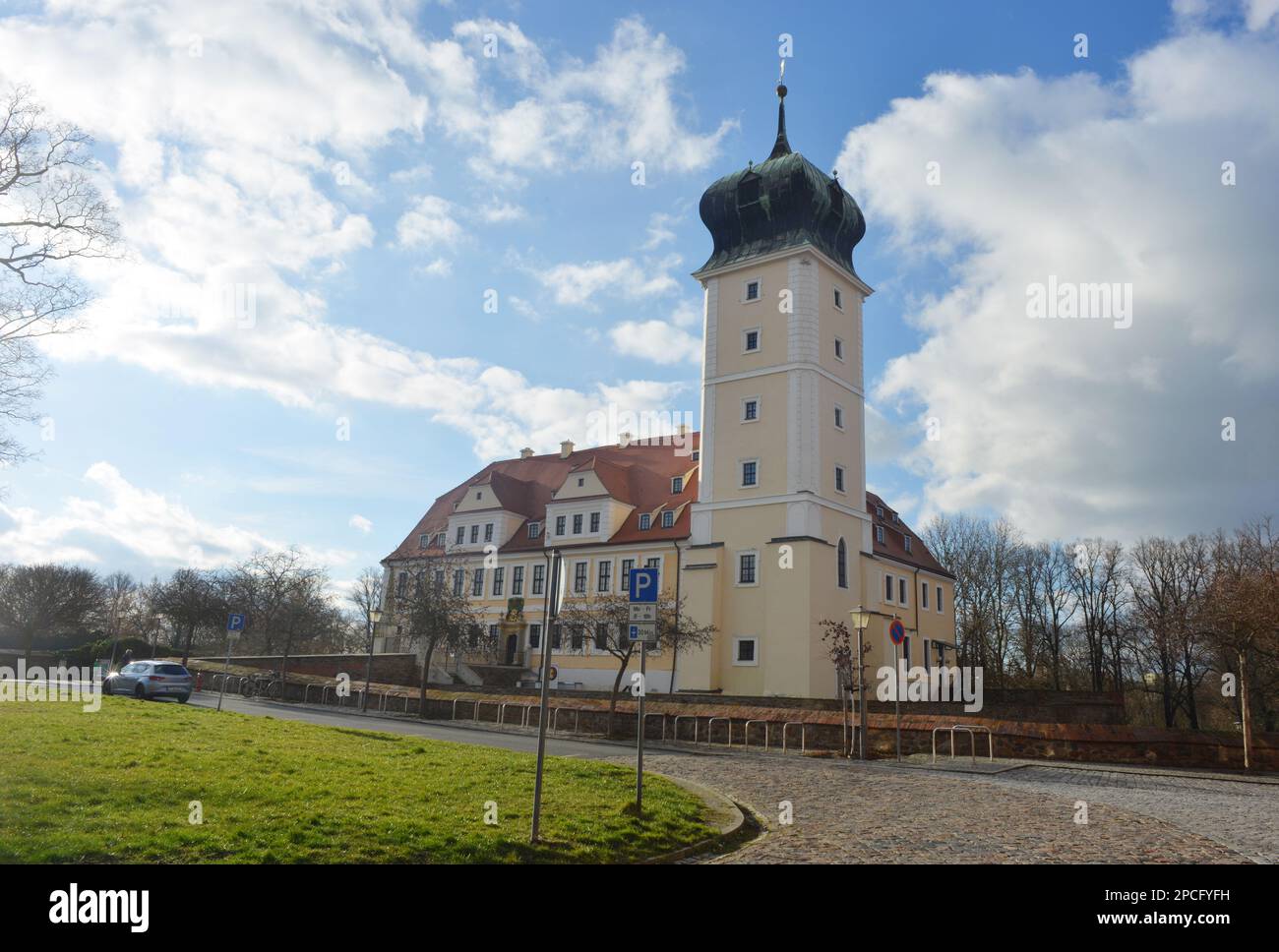 Delitzsch Germany 03-11-2023 castle view and beautiful garden Stock ...