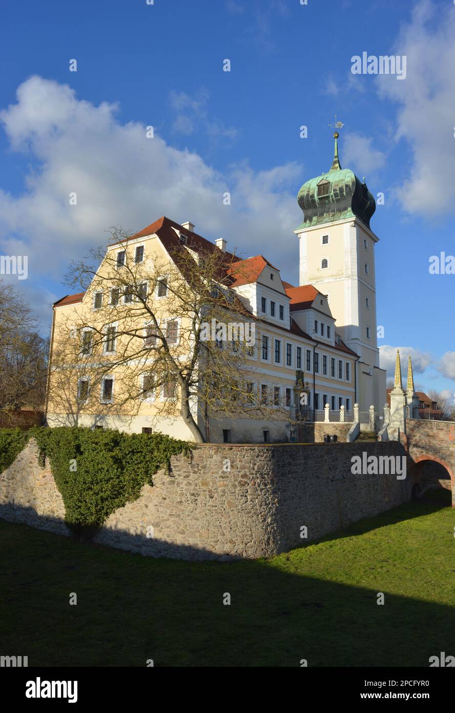 Castle architecture in the town of Delitzsch, Saxony Stock Photo - Alamy