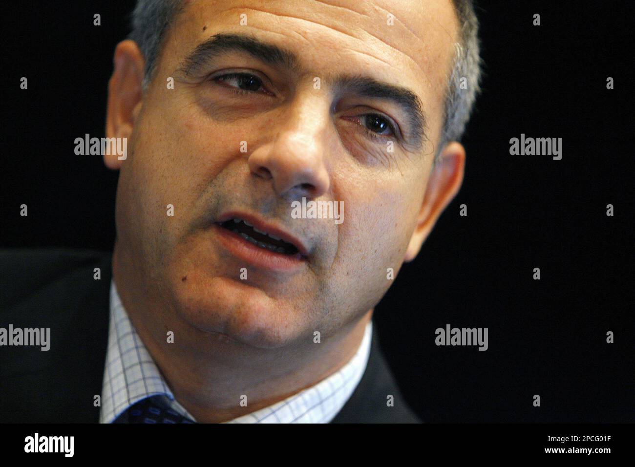 Valentin Chapero, CEO of Phonak, speaks during a press conference at ...