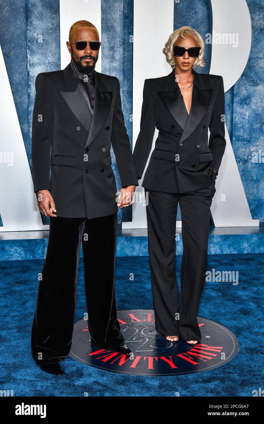 USA. 13th Mar, 2023. LaKeith Stanfield and Kasmere Trice walking on the ...